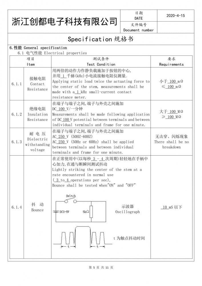 CAX specification page 5