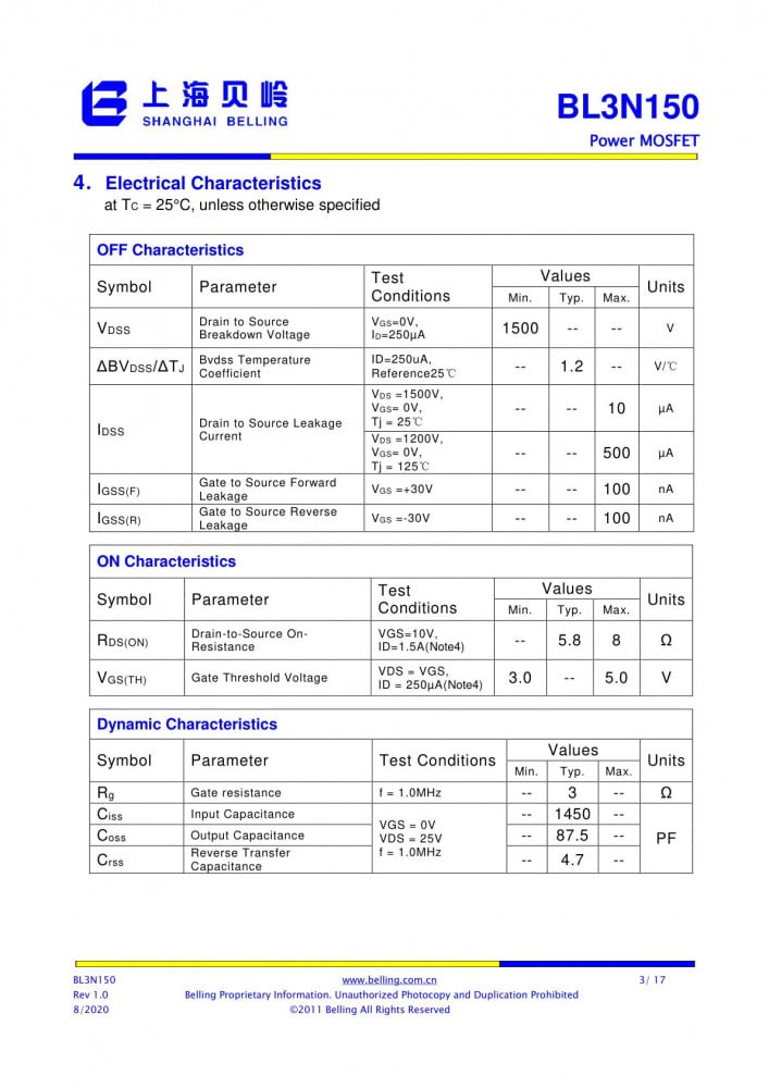 BL3N150-B datasheet page 3