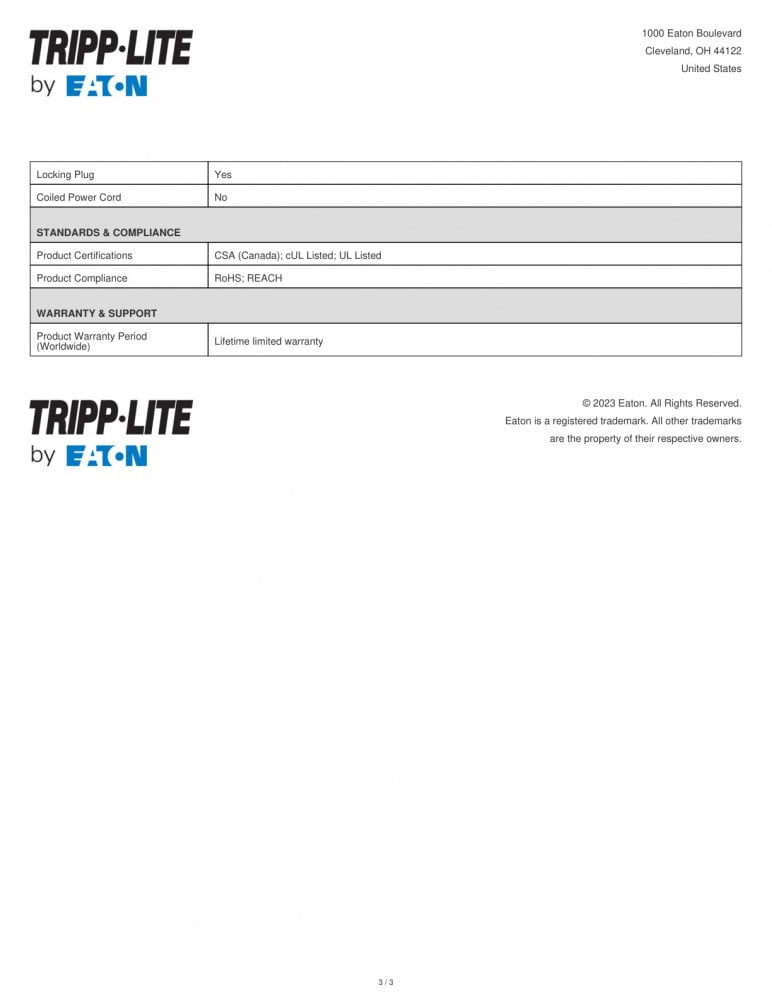 P007-L02 product documentation page 3