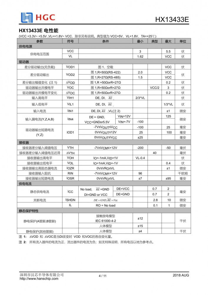 HX13433E datasheet page 4