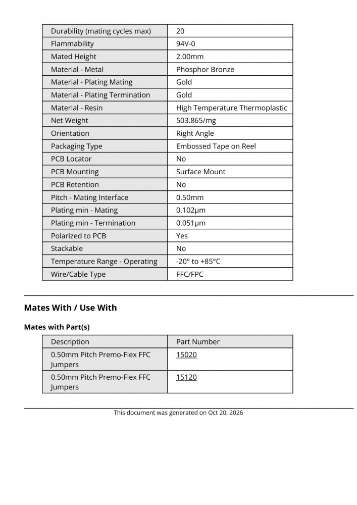 MOLEX 541044531 technical document preview, page 3