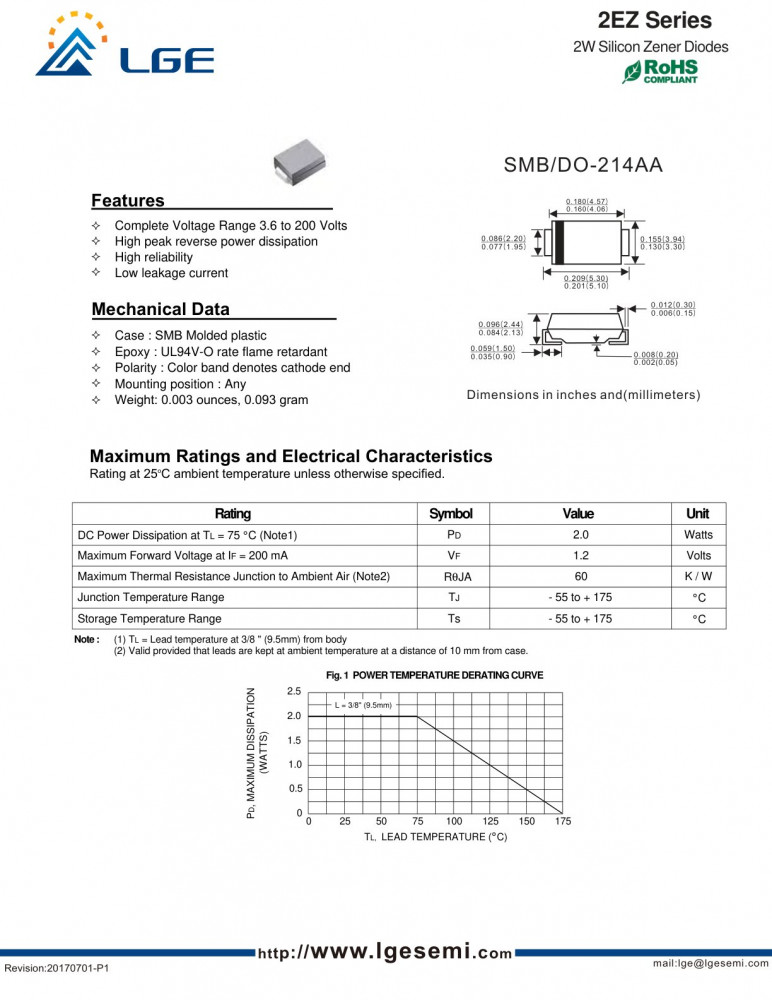 LGE 2EZ12D5 datasheet page 1