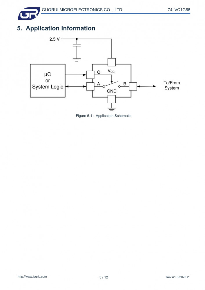 74LVC1G66 technical document page 5
