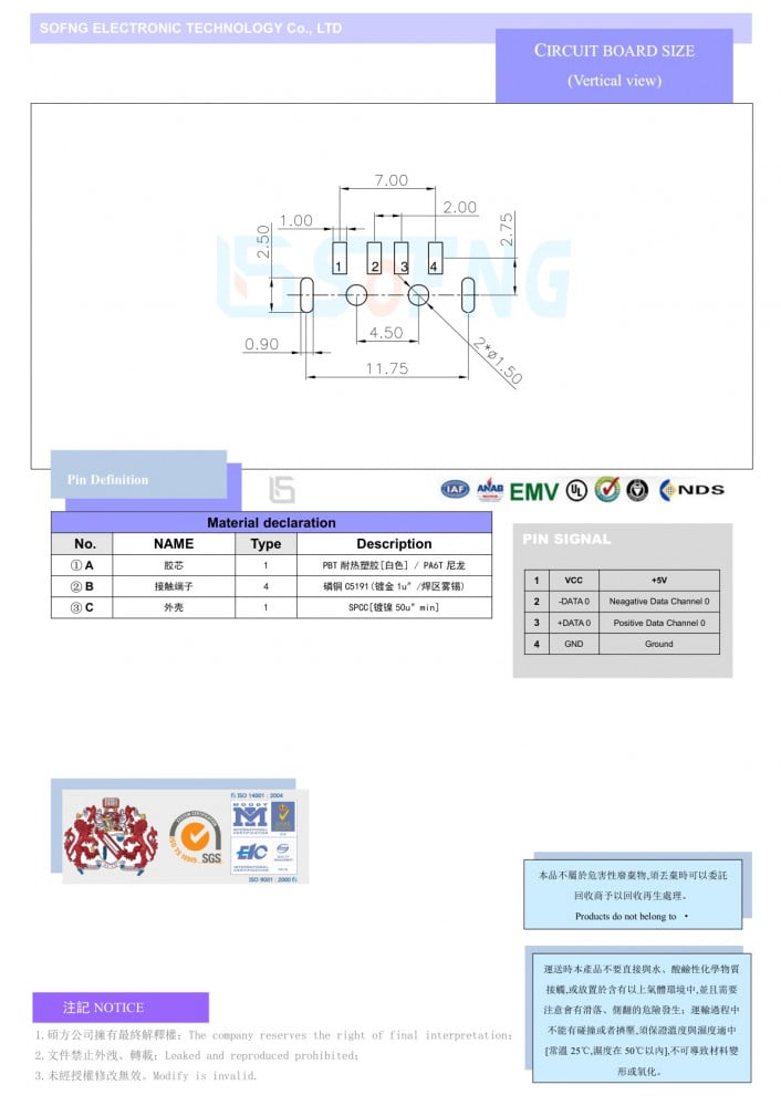 SOFNG USB-07 technical document page 2