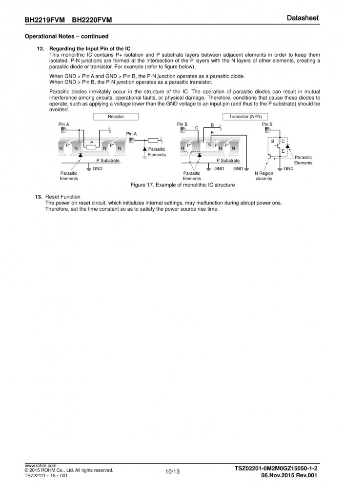 BH2220FVM-TR datasheet page 10