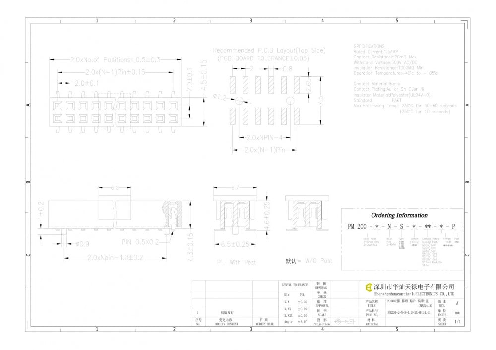 HCTL PM200-2-13-S-4.3-G0-R technical document preview