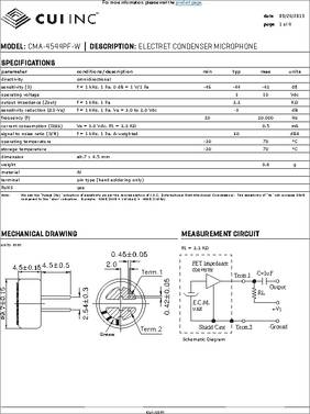 CUI CMA-4544PF-W for sale
