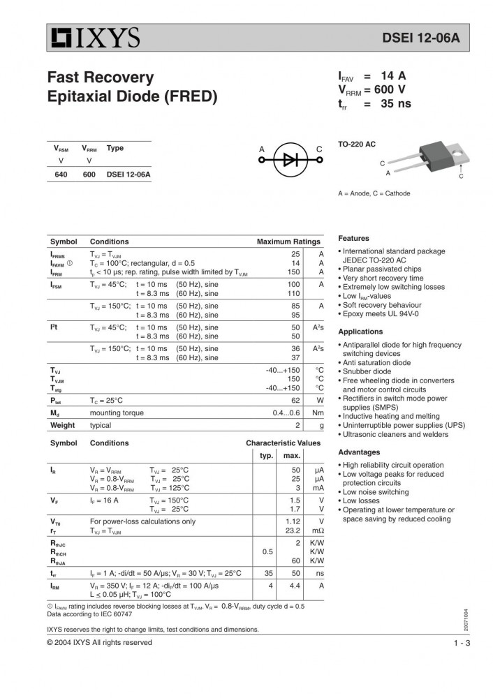 DSEI12-06A technical document page 1