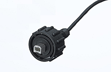 Sealed Industrial USB Type B Plug-to-Shielded Pigtail, 3.0m Length