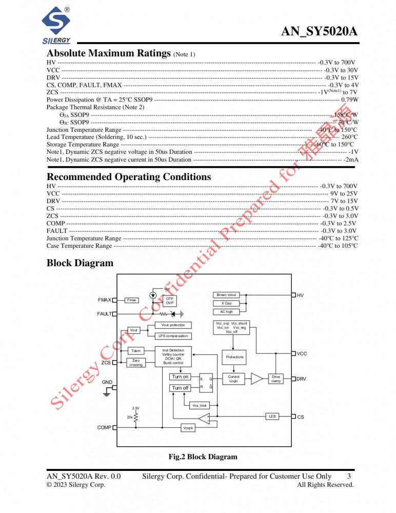 SY5020AFVP technical document page 3