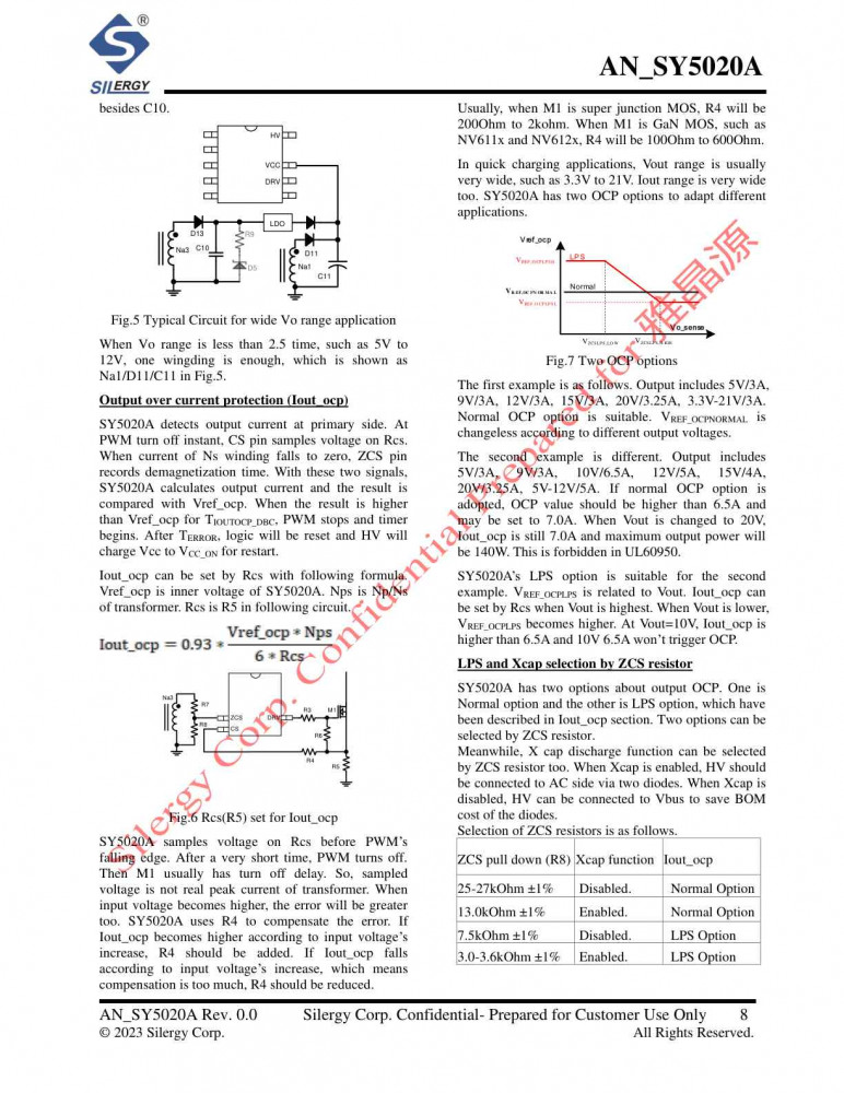 SY5020AFVP technical document page 8