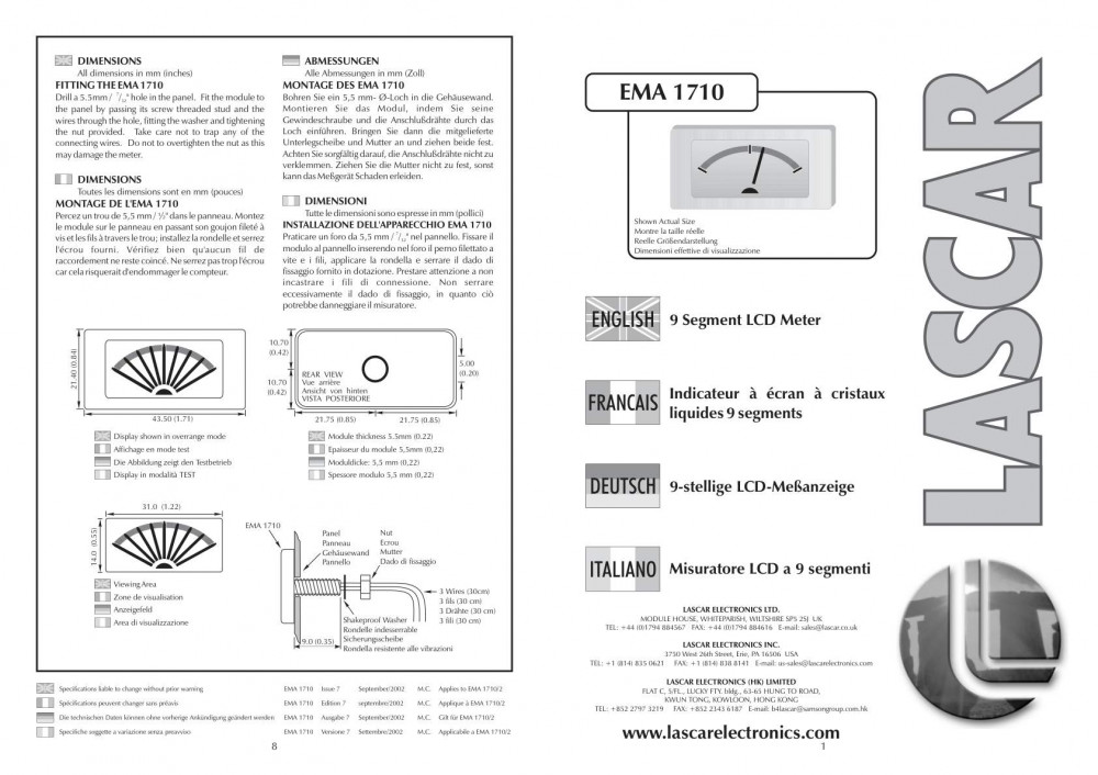 EMA 1710 technical document page 1