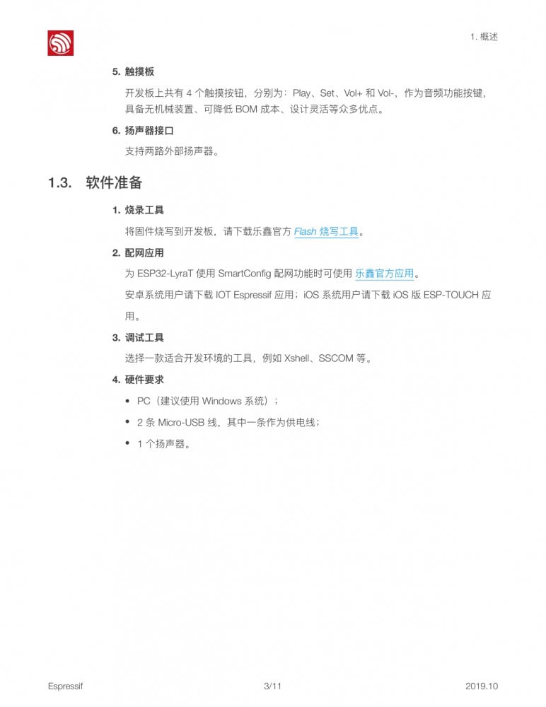 ESP32-LyraT documentation page 6