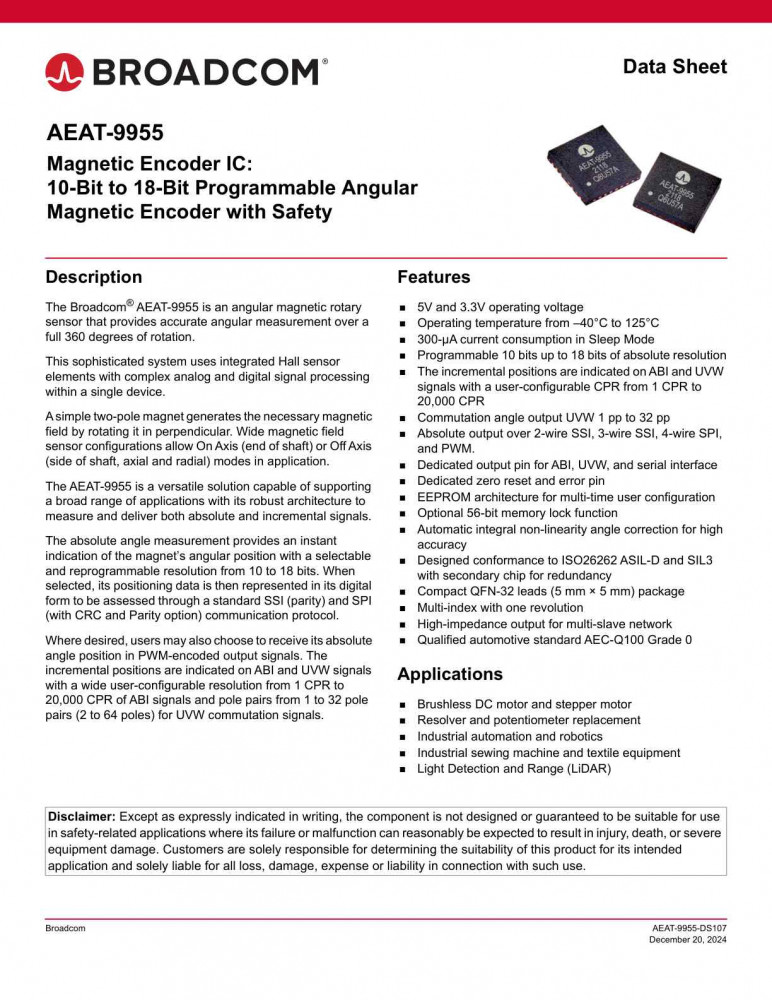 AEAT-9955 technical document page 1