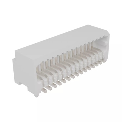 SlimStack Board-to-Board Connector, 0.80mm Pitch, Plug, 5.65mm Mated Height, 30 Circuits, Right-Angle, with Boss for sale