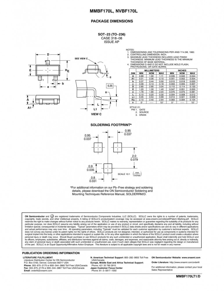 MMBF170LT1G datasheet page 5