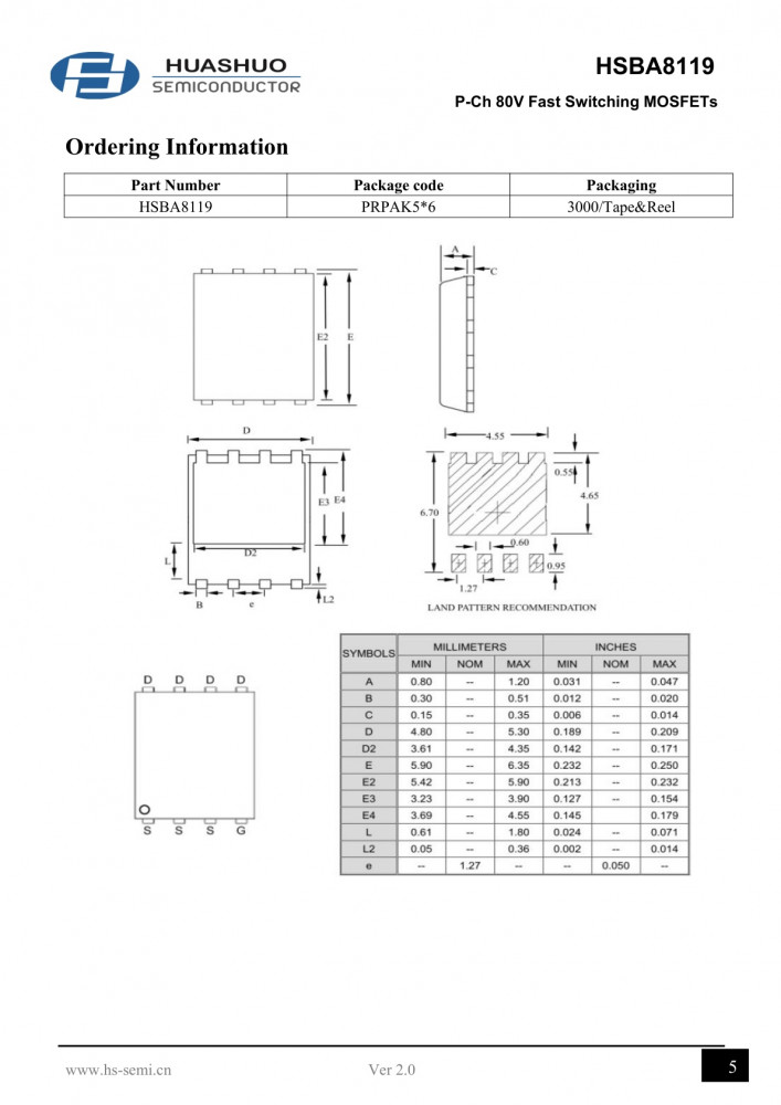 HSBA8119 datasheet page 5