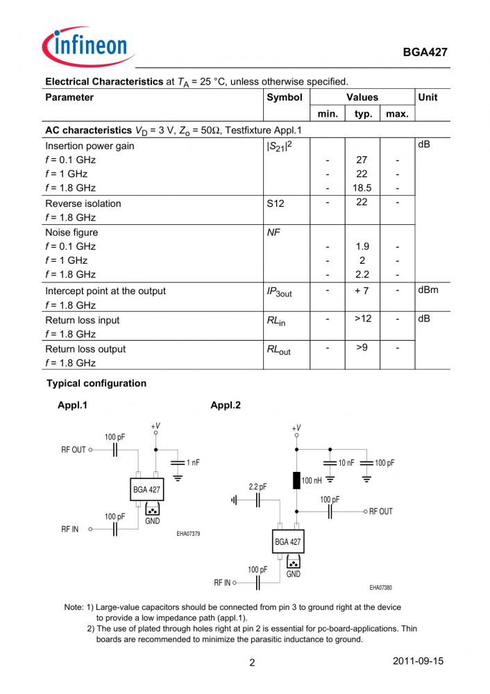 BGA 427 H6327 datasheet page 2
