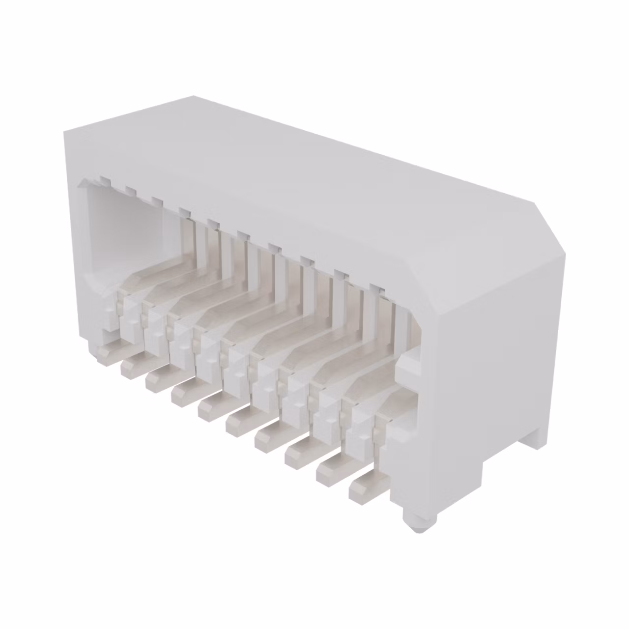 SlimStack Board-to-Board Connector, 0.80mm Pitch, Plug, 5.65mm Mated Height, 20 Circuits, Right-Angle, with Boss for sale