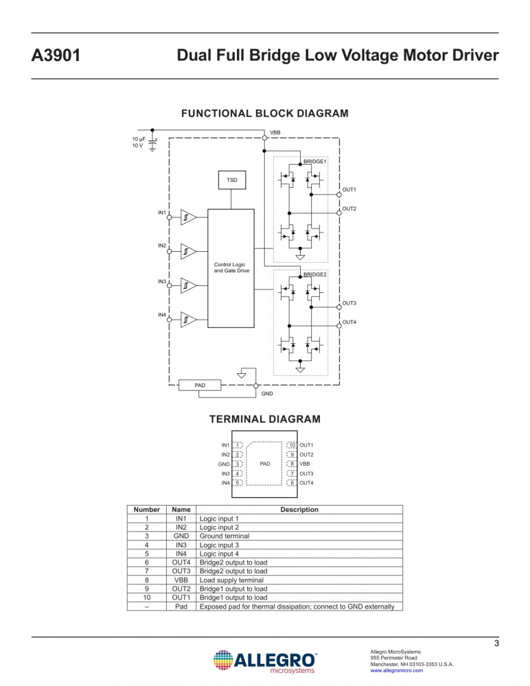 A3901 datasheet page 3