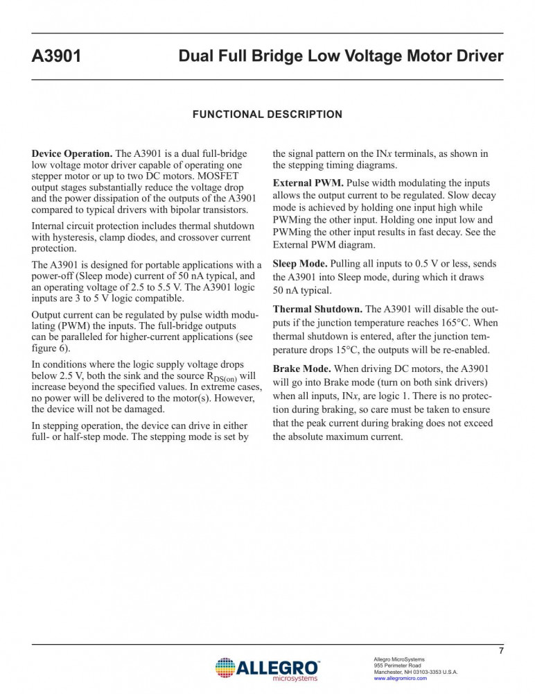 A3901 datasheet page 7