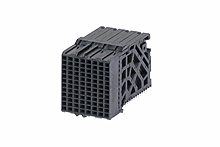 Impact 100 Ohm 4 Pair Right-Angle Orthogonal Daughtercard, Unguided, 8 Columns, 96 Circuits, Plated Through Hole Dimension 0.46mm, Lead-Free