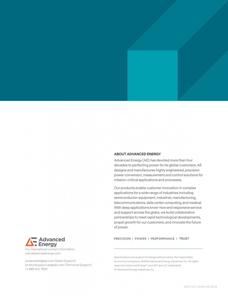 5540A Series RF power meter document page 5