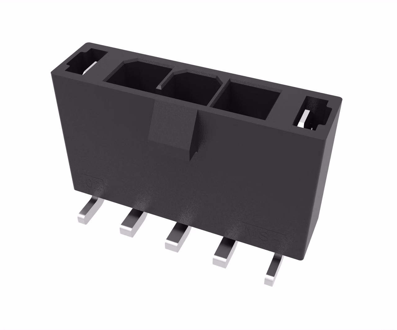 Mini-Fit Max Vertical Header, Single Row, Surface Mount, 3 Circuits, Matte Tin (Sn) Plating, Black, Glow-Wire Capable, Tape and Reel for sale