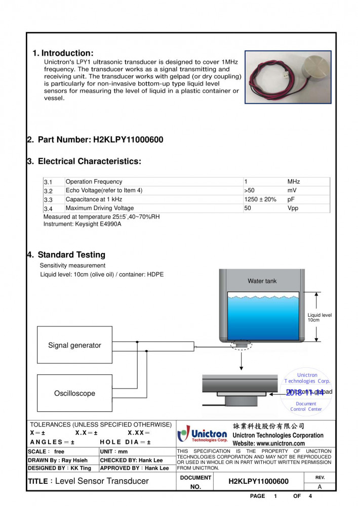 H2KLPY11000600 technical document page 2