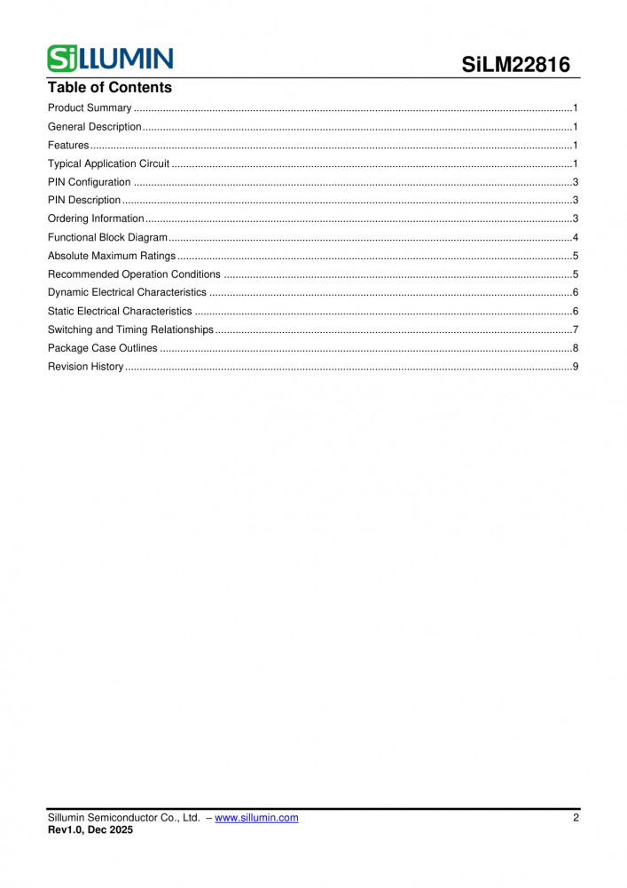 SiLM22816 datasheet page 2