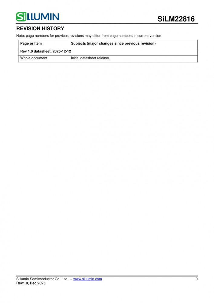 SiLM22816 datasheet page 9