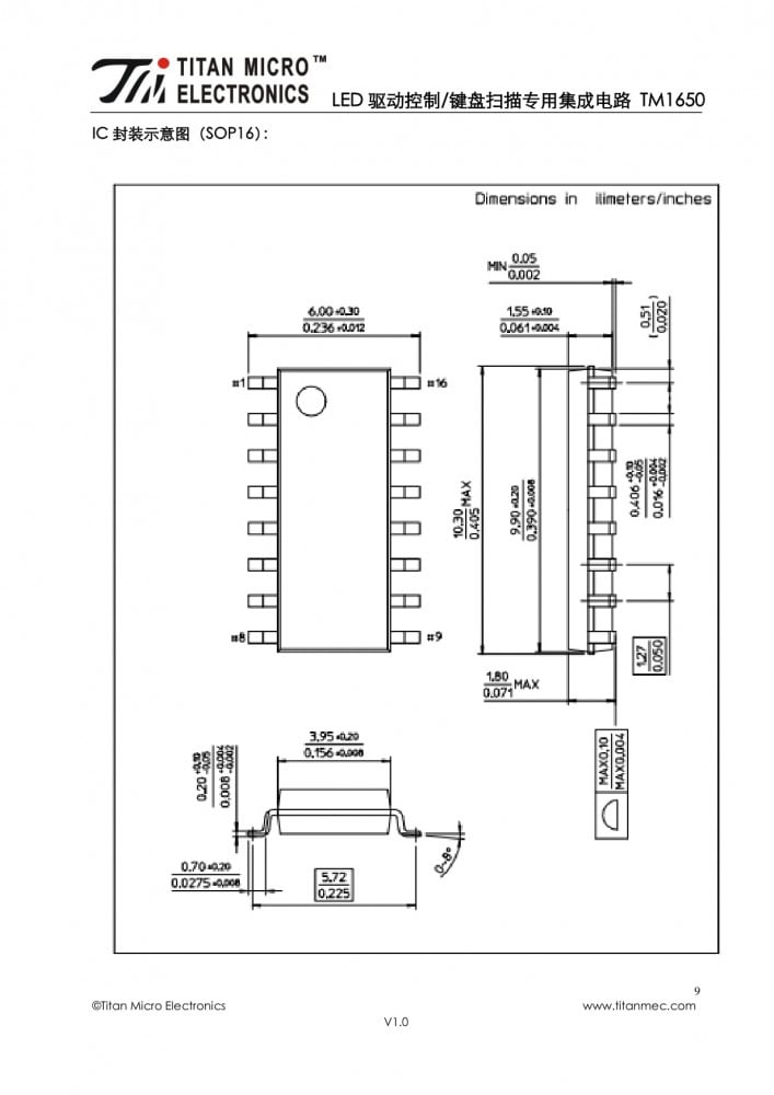 TM1650 datasheet page 9