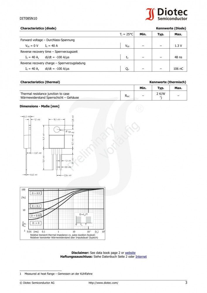 DIT085N10 datasheet page 3