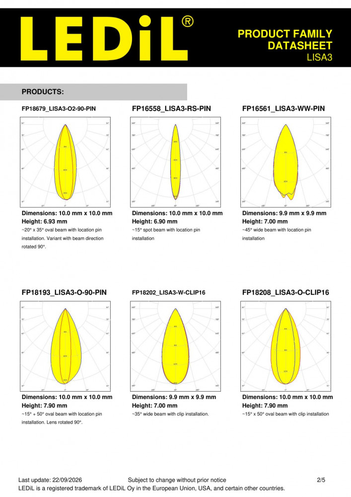 LISA3-S-PIN technical document page 2