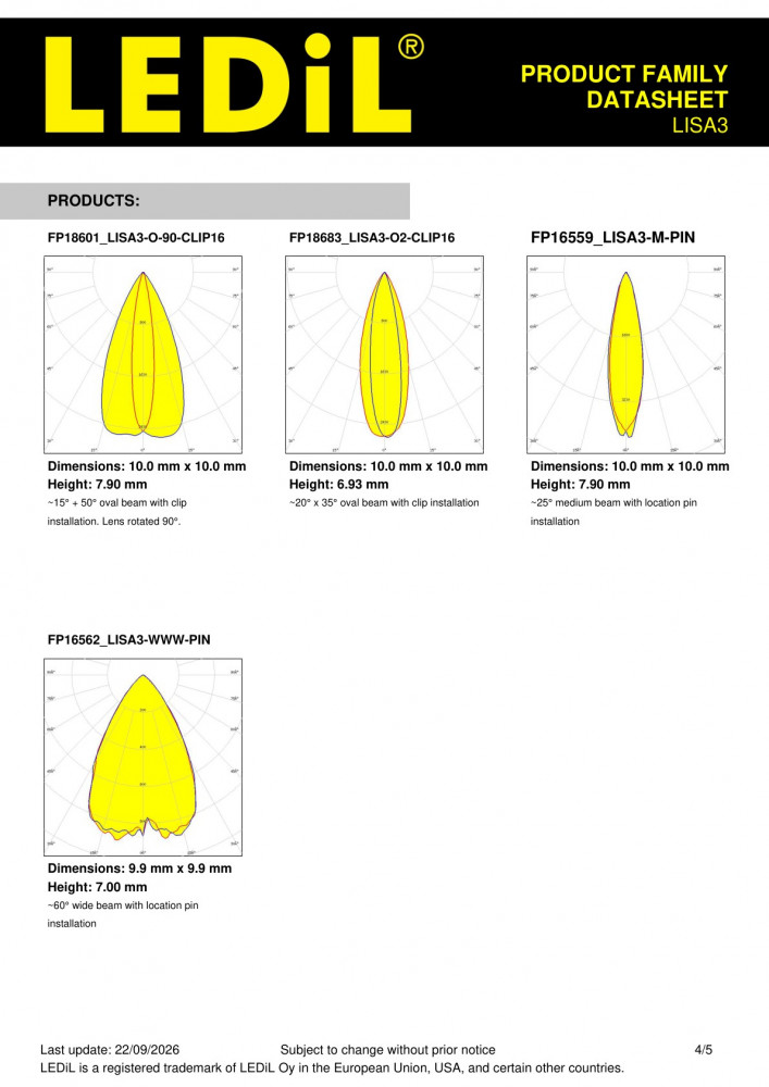 LISA3-S-PIN technical document page 4