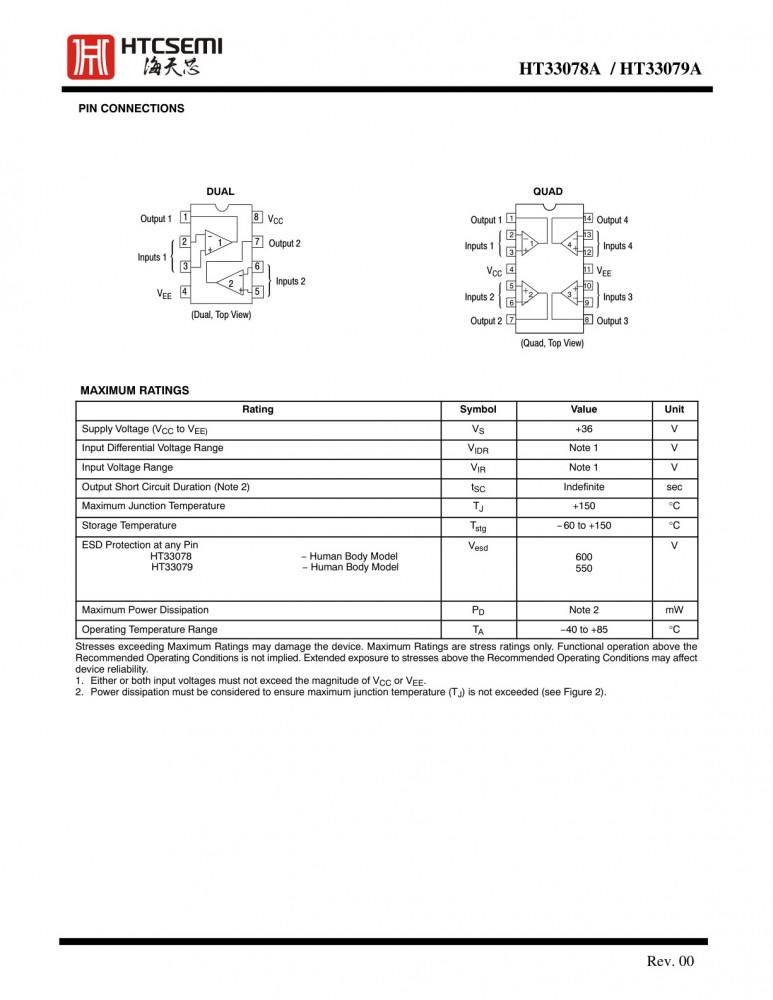 HT33078ARMZ datasheet page 2
