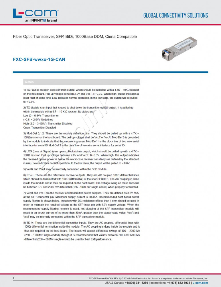 FXC-SFB-3440-1G-CAN datasheet page 5