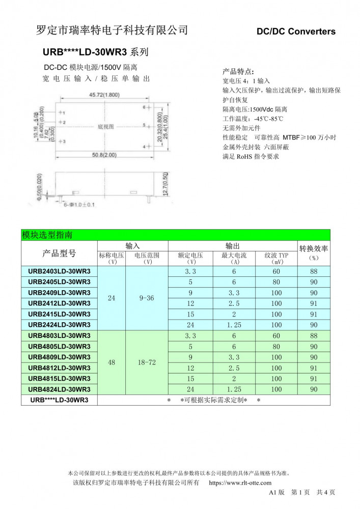 URB4812LD-30WR3 datasheet page 1