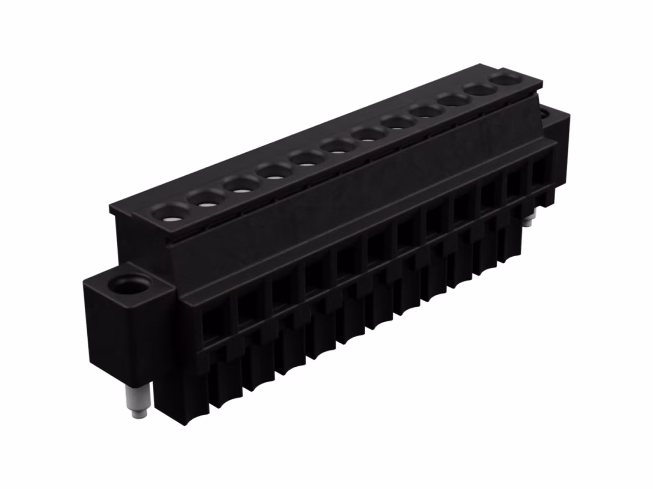3.81mm Pitch Eurostyle Vertical Plug, with Retention Screws and Standard Imprinting, Rear Wire Entry, Black, 12 Circuits for sale