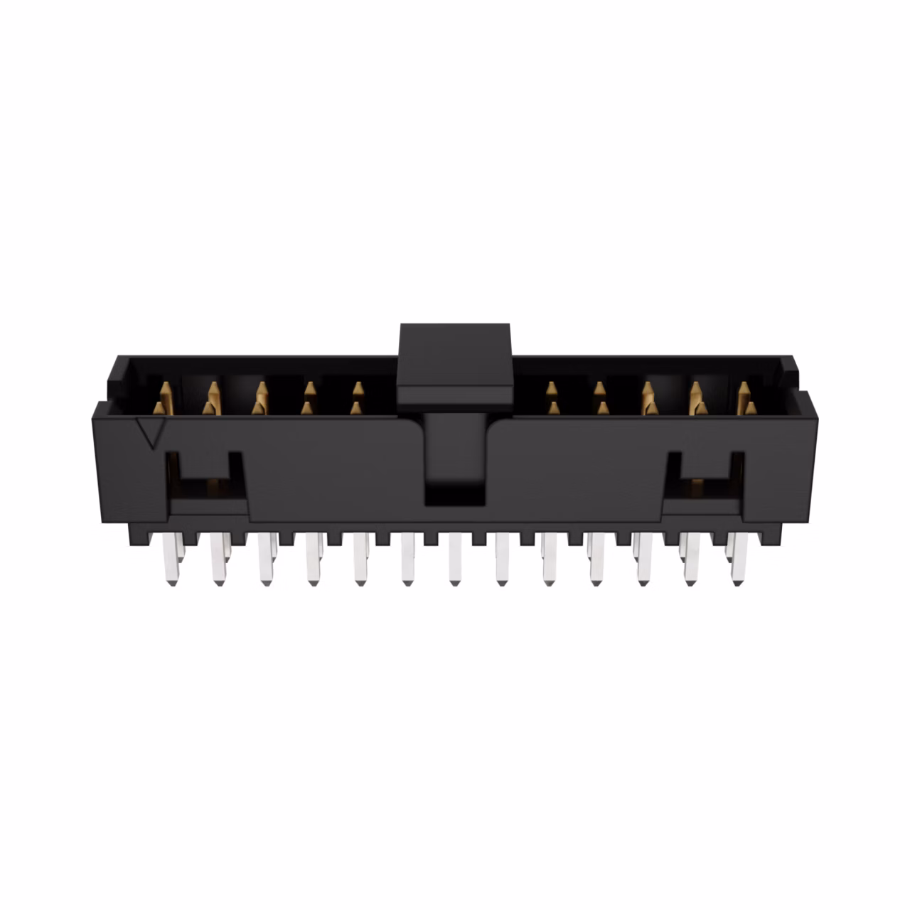 2.00mm Pitch, Milli-Grid PCB Header, Dual Row, Vertical, Through Hole, Shrouded, 26 Circuits, 0.38µm Gold (Au) Plating, 2.50mm Tail Length, Dual Side Slots, Dual Friction Locks, Center Polarization, with Cap, Tube for sale