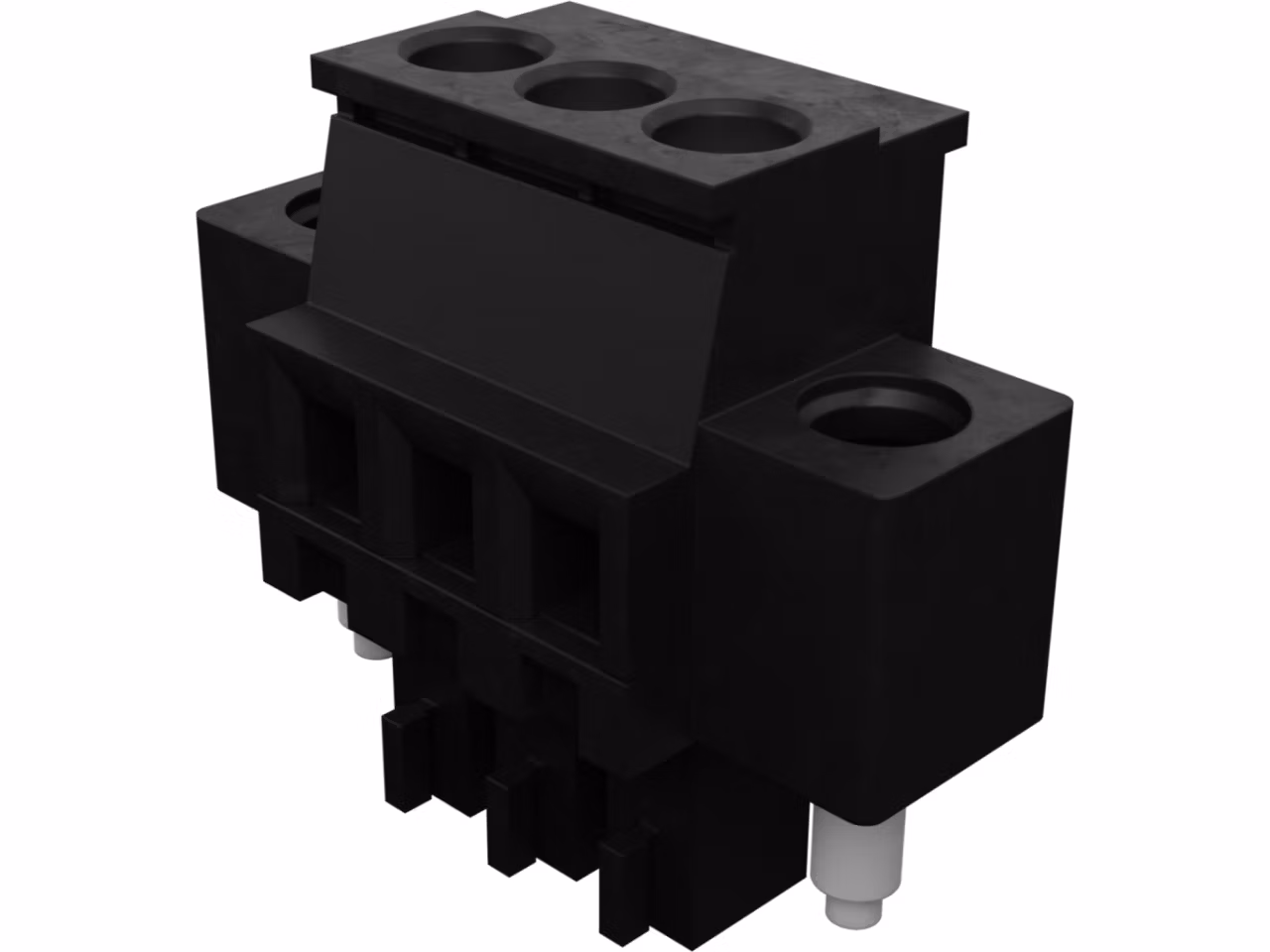 3.81mm Pitch Eurostyle Vertical Plug, with Retention Screws and Standard Imprinting, Front Wire Entry, Black, 3 Circuits for sale