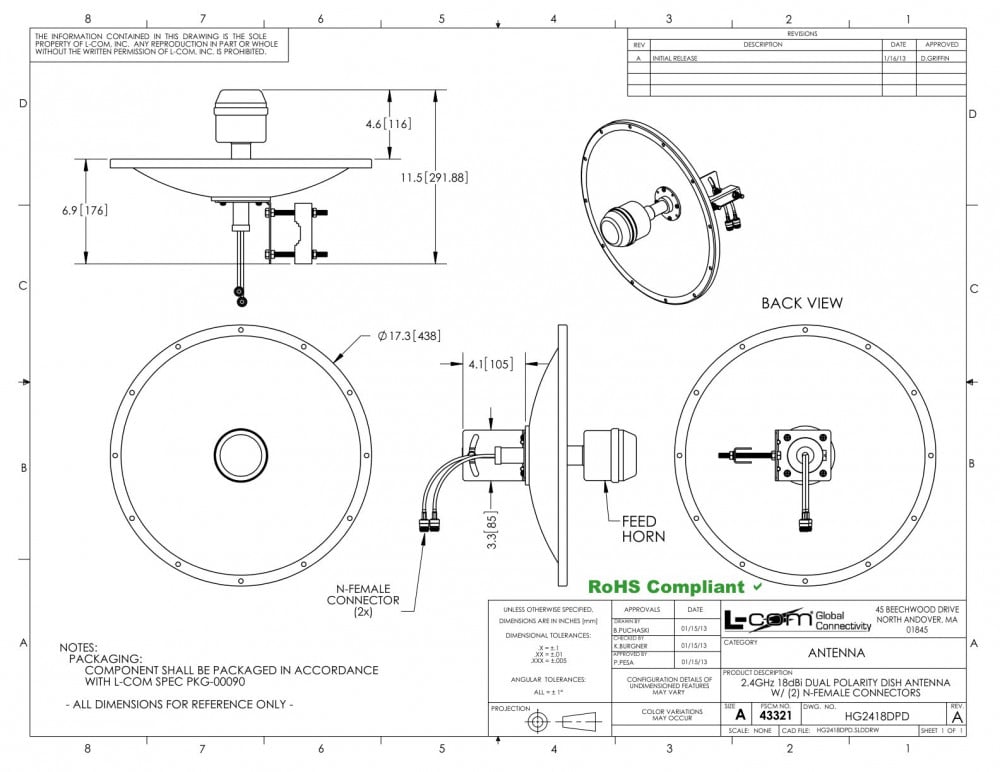 HG2418DPD technical document page