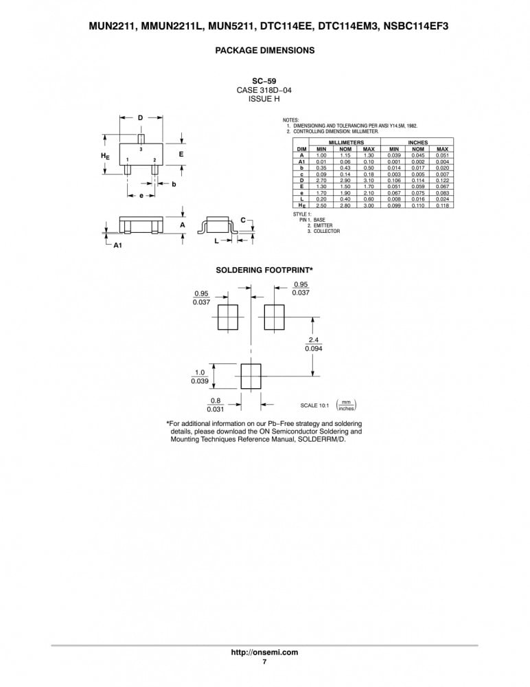 MMUN2211LT1G datasheet page 7