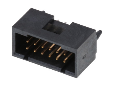 2.54mm Pitch C-Grid Header, Through Hole, Dual Row, Vertical, High Temperature, Shrouded, with Peg, 32 Circuits, 0.38µm Gold (Au) Selective  Plating, Tin (Sn) PC Tail Plating