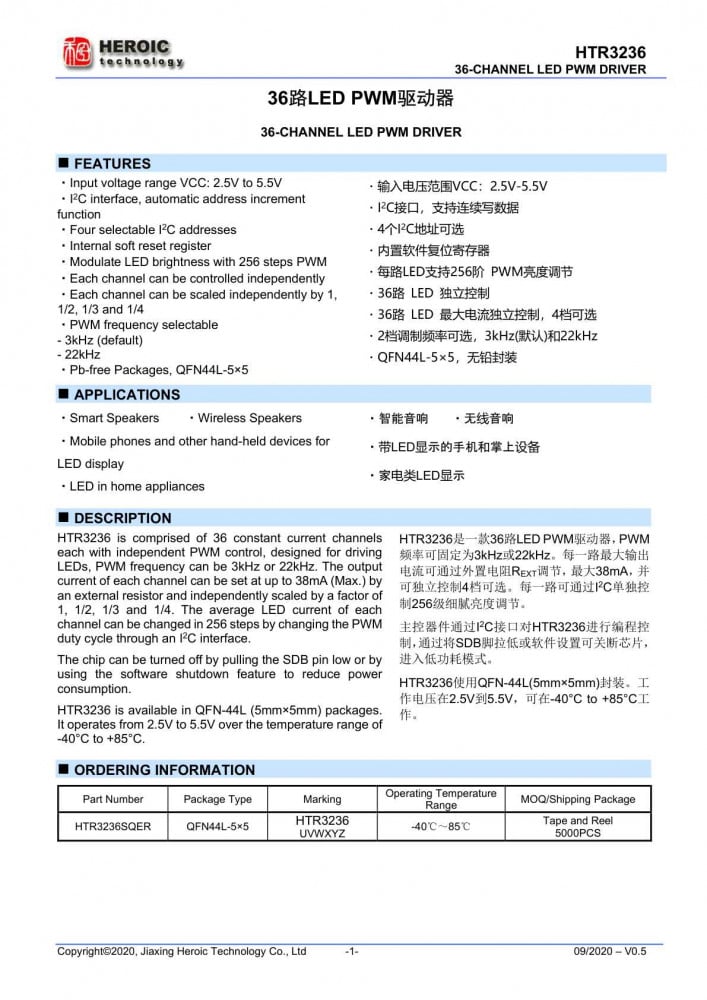 HTR3236SQER datasheet page 1