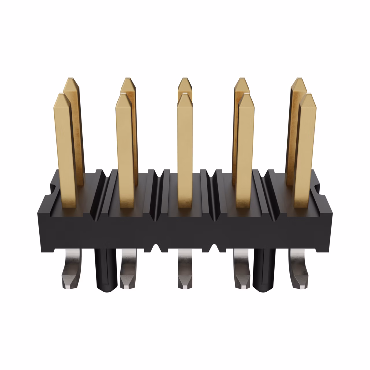 Milli-Grid Header, Vertical, Surface Mount, 10 Circuits, 0.76µm Gold (Au) Plating, Mating Pin Length 3.80mm, with Pegs, Tube, Lead-Free for sale