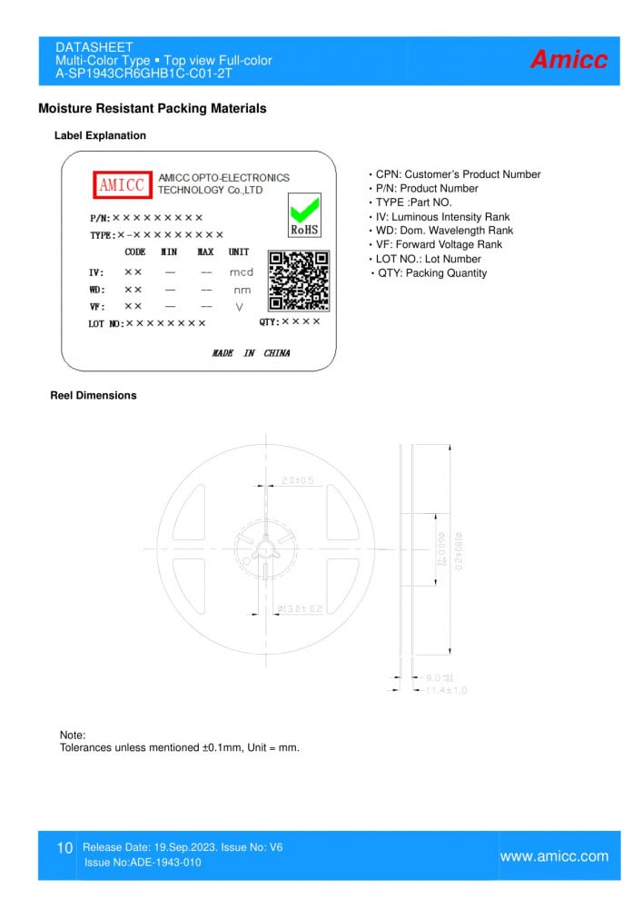 A-SP1943CR6GHB1C-C01-2T datasheet page 10