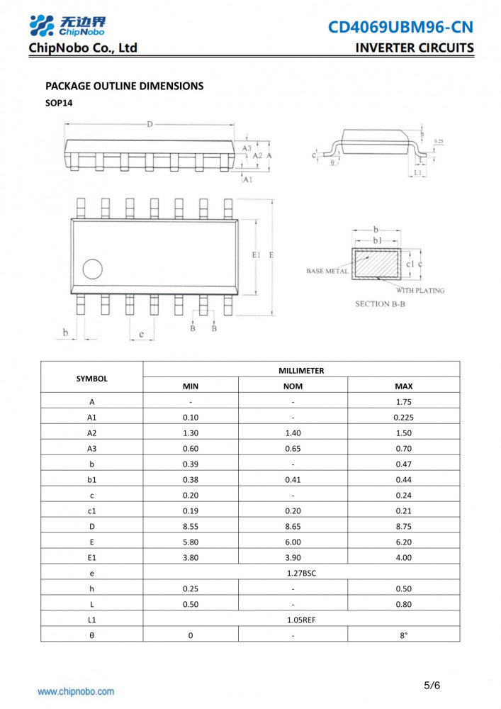 CD4069UBM96-CN datasheet page 5