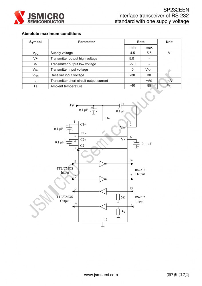 SP232EEN-JSM datasheet page 3