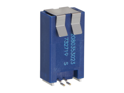 ConnTAK50 Header, Single Row, Vertical, Surface Mount, 2 Circuits, Key C, Blue, with Pick-and-Place Tape for sale